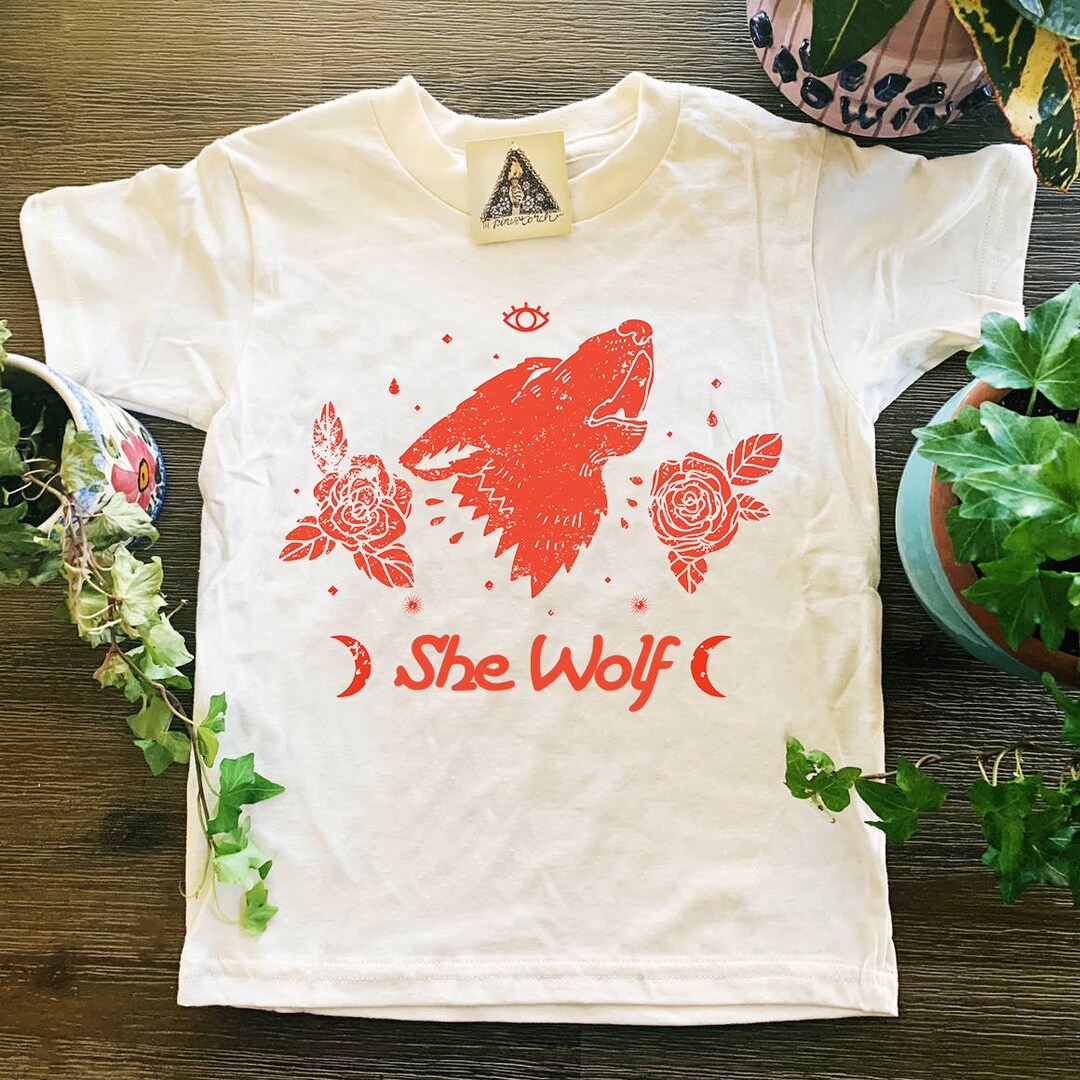 She Wolf Tee, Baby Wolf Tee, Wolf Child Tee, Girl Wolf, Wolf Baby, Wolf ...