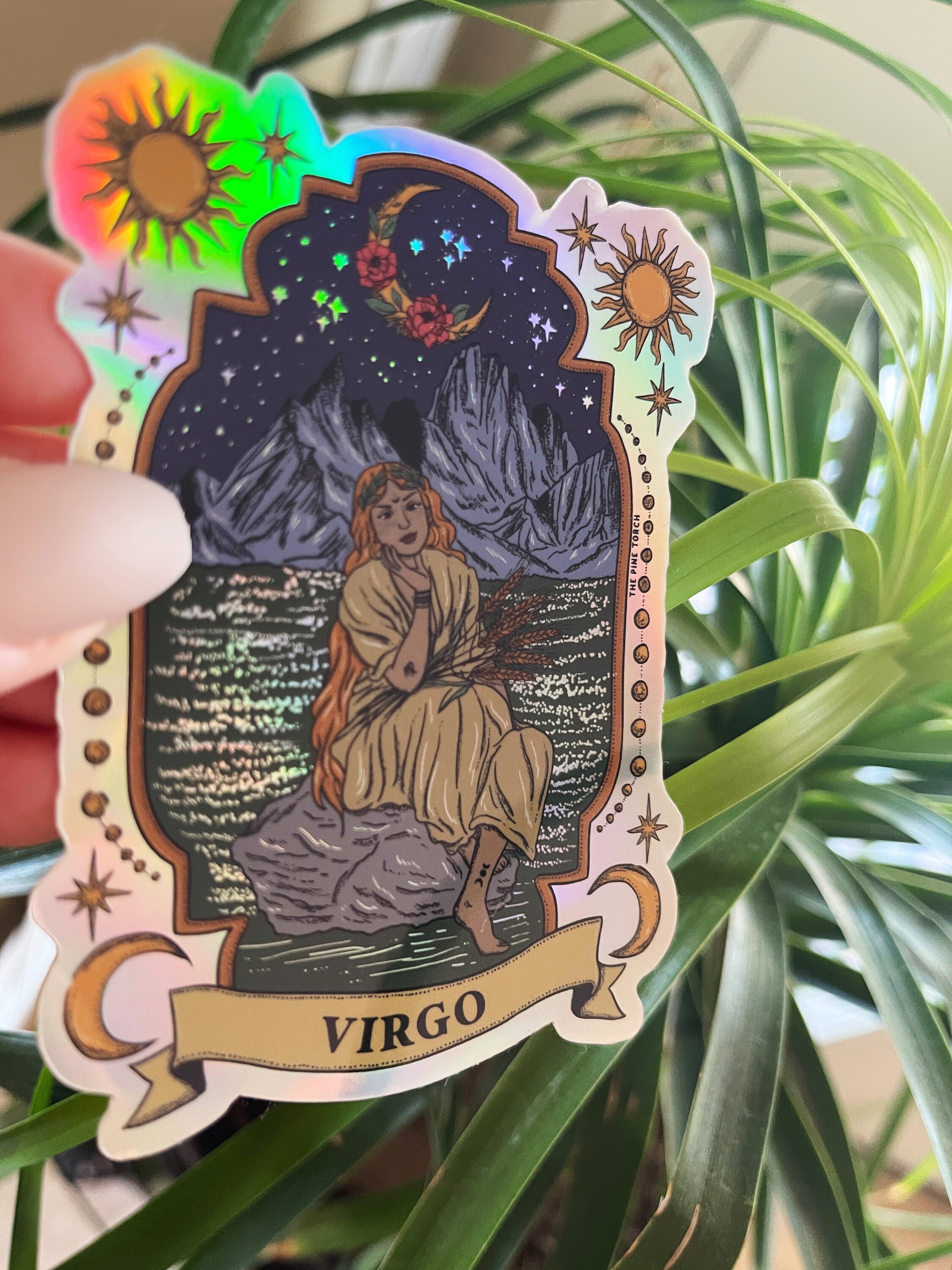 Virgo Zodiac Holographic Sticker Virgo Zodiac Sticker - Etsy