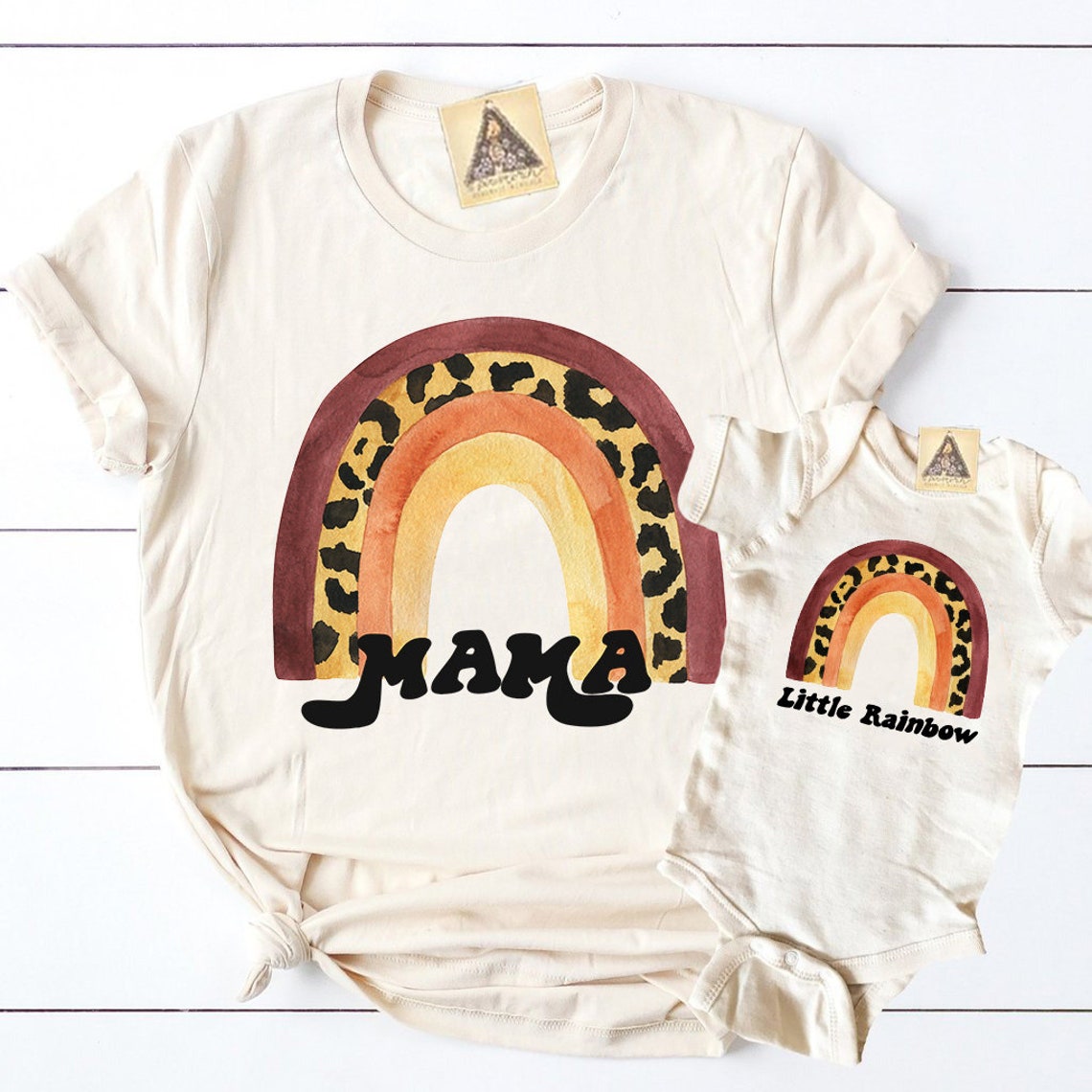 Rainbow Mama and Rainbow Baby Leopard Set Rainbow Baby Shirt - Etsy