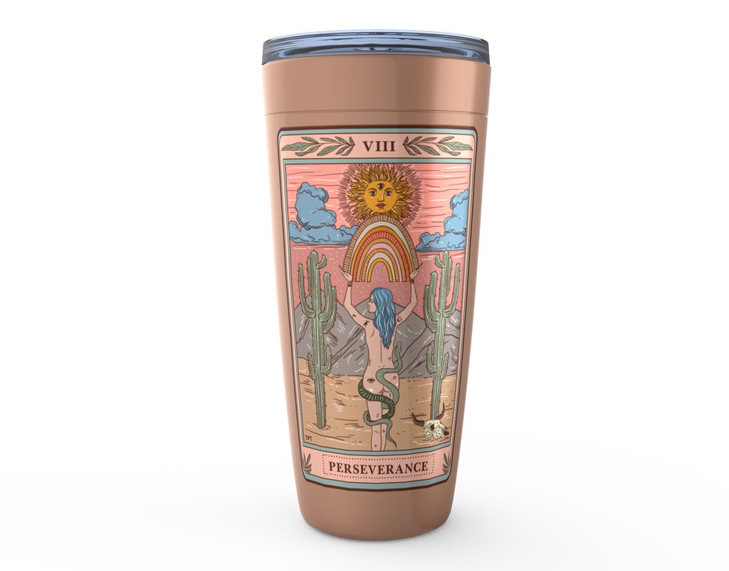 Perseverance Tarot Card Tumbler Occult Desert Perseverance | Etsy
