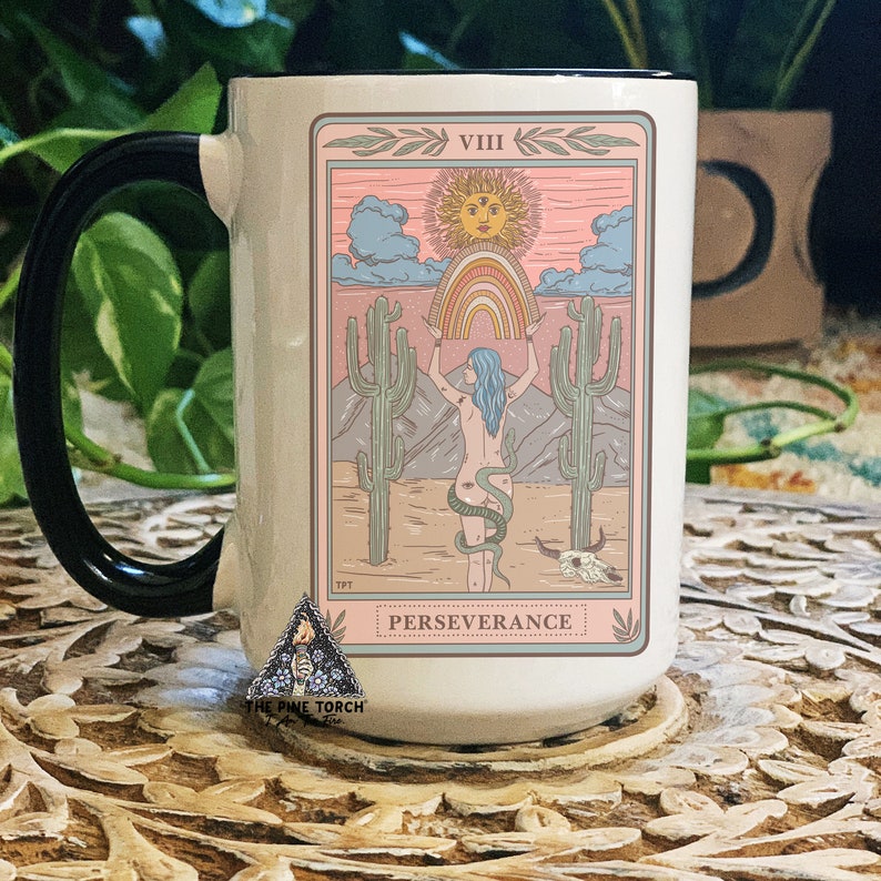 Perseverance Tarot Card Mug Mystical Tarot Coffee Mug - Etsy