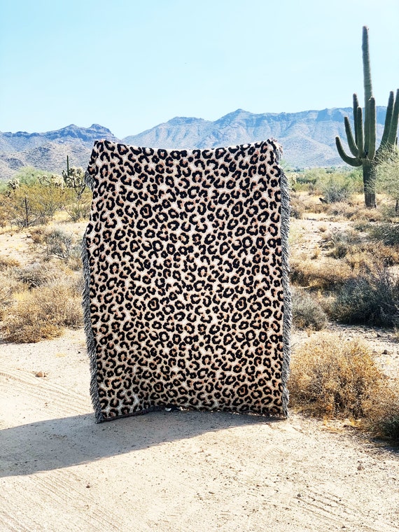 Leopard Print Oversized Throw Blanket Leopard Pattern Woven - Etsy