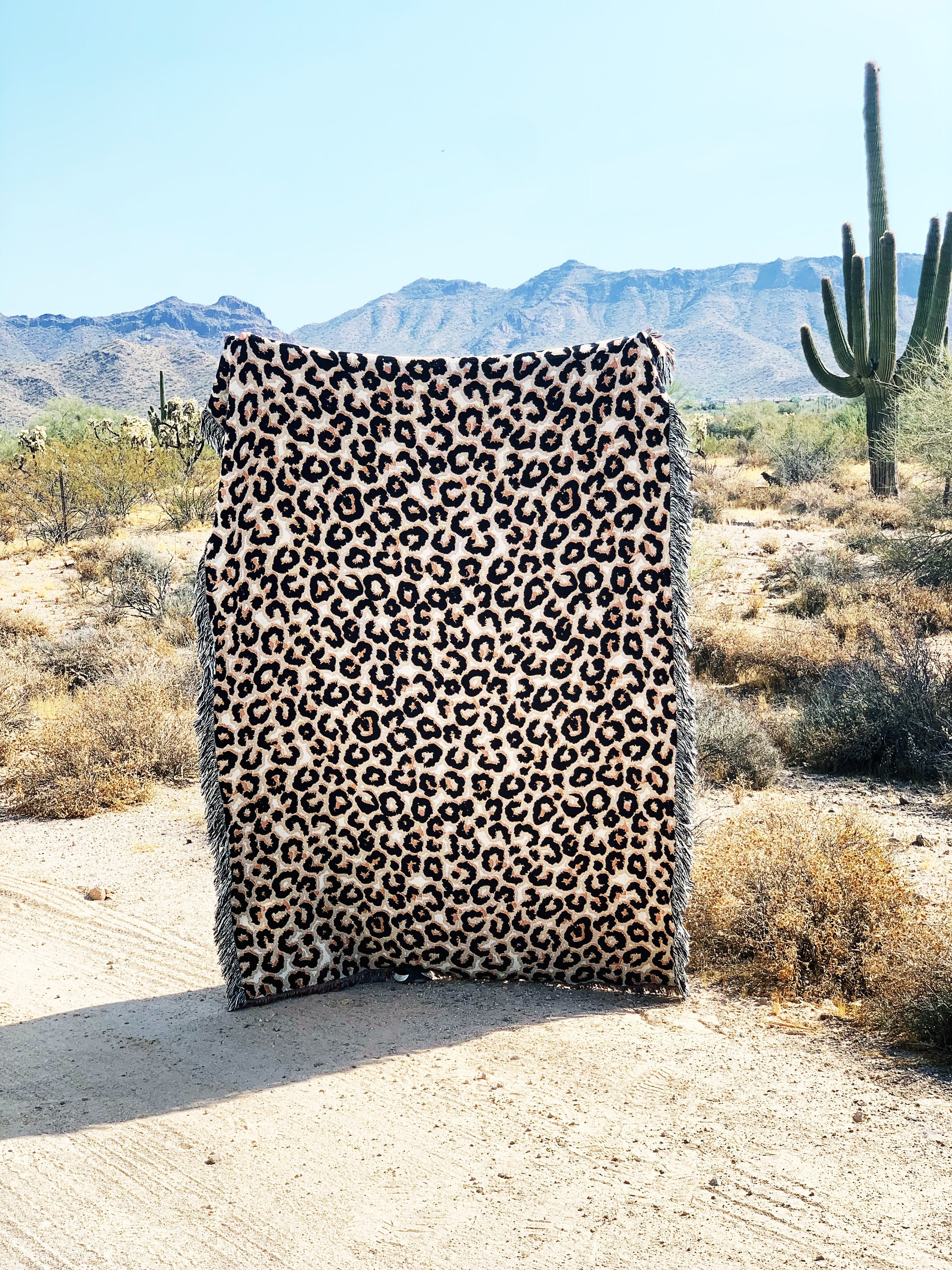 Leopard Print Oversized Throw Blanket Leopard Pattern Woven - Etsy