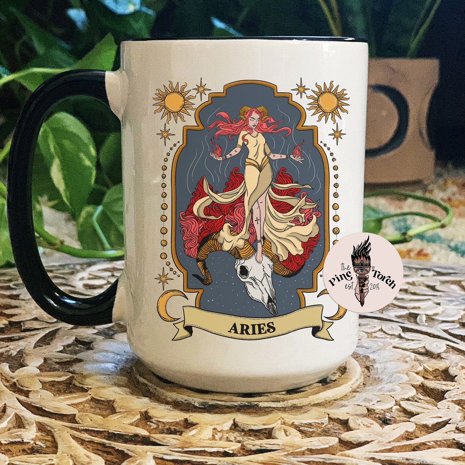 Aries Zodiac Mug Zodiac Coffee Mug Aries Mug Witchy Aries - Etsy