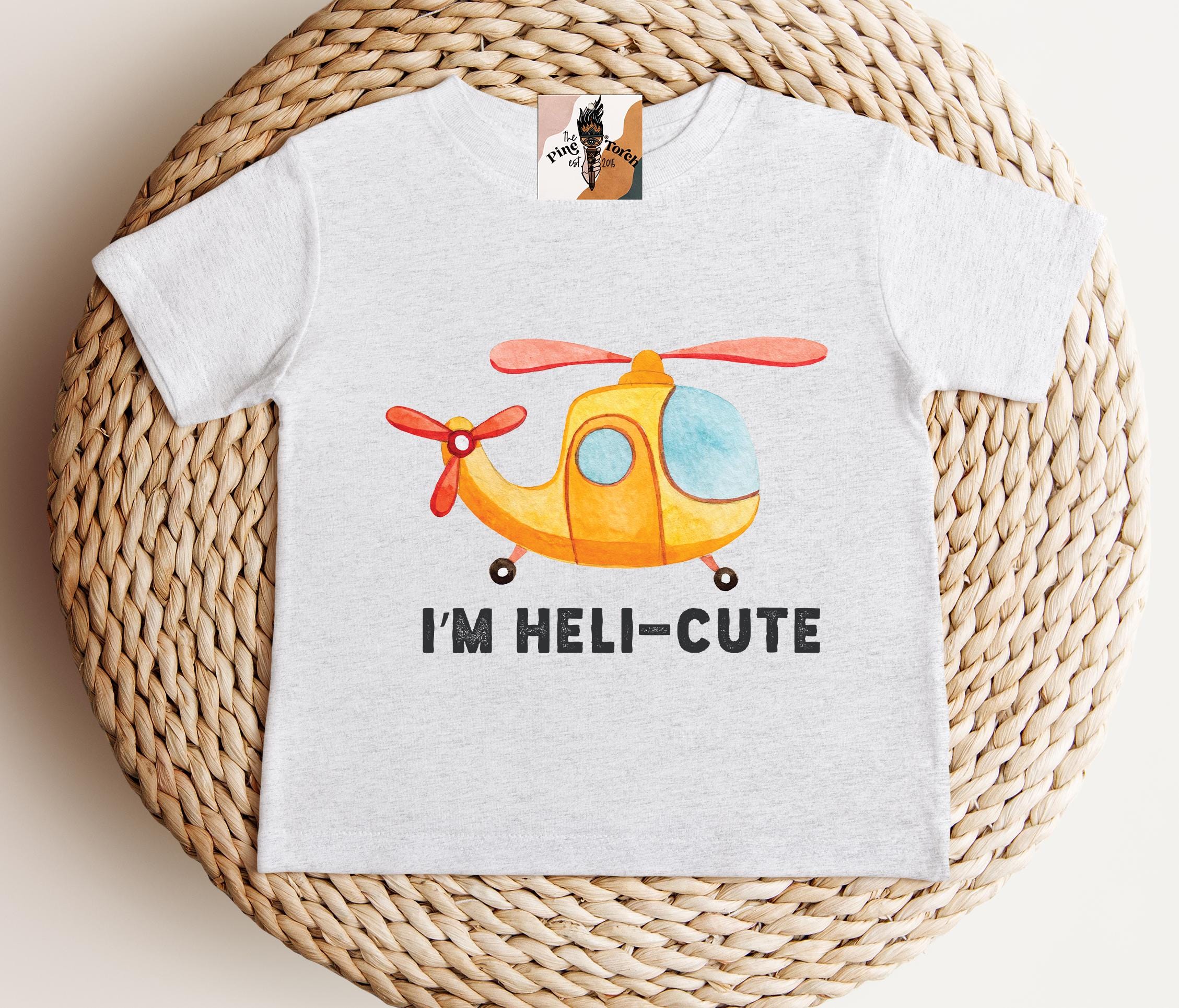 Helicopter Baby Gift, Heli Cute Kids Tee, Helicopter Theme, Airplane ...