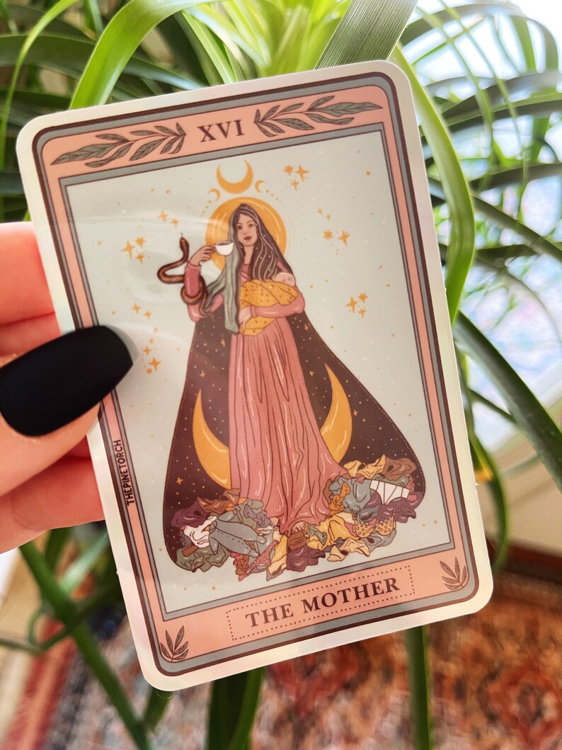 The Mother Tarot Card Holographic Sticker Mom Life Tarot | Etsy