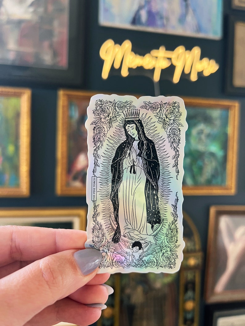 Virgin Mary Guadalupe Vinyl Waterproof Sticker, Virgin Mary Sticker ...