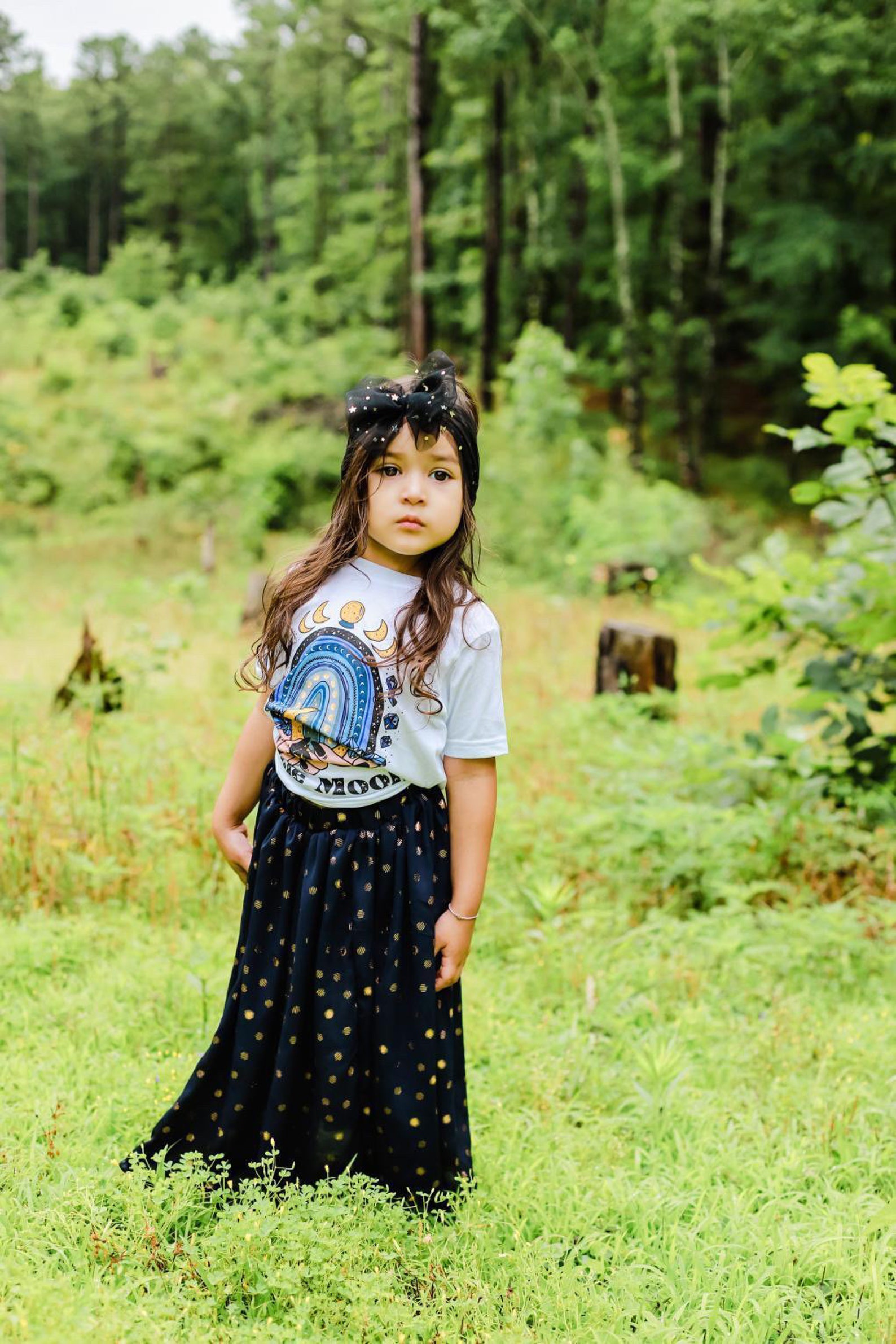 Little Moon Child Moon Child Kids Tee Witchy Moon With - Etsy