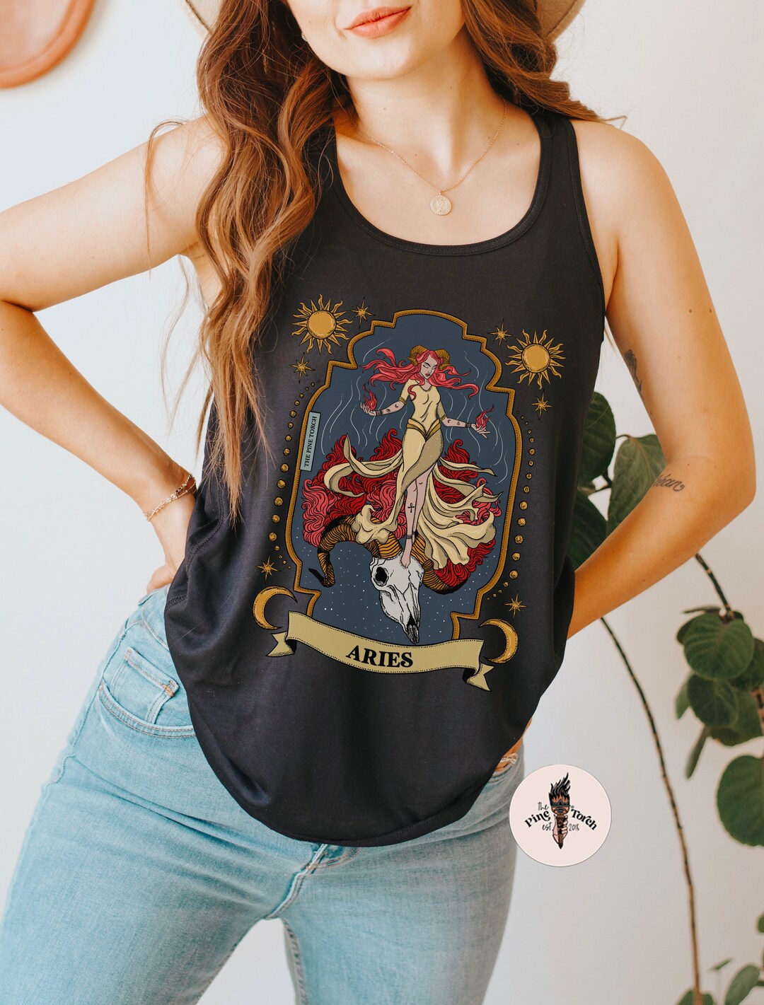 Aries Zodiac Tank, Aries Tank Top, Aries Goddess Tank, Aries Artwork ...