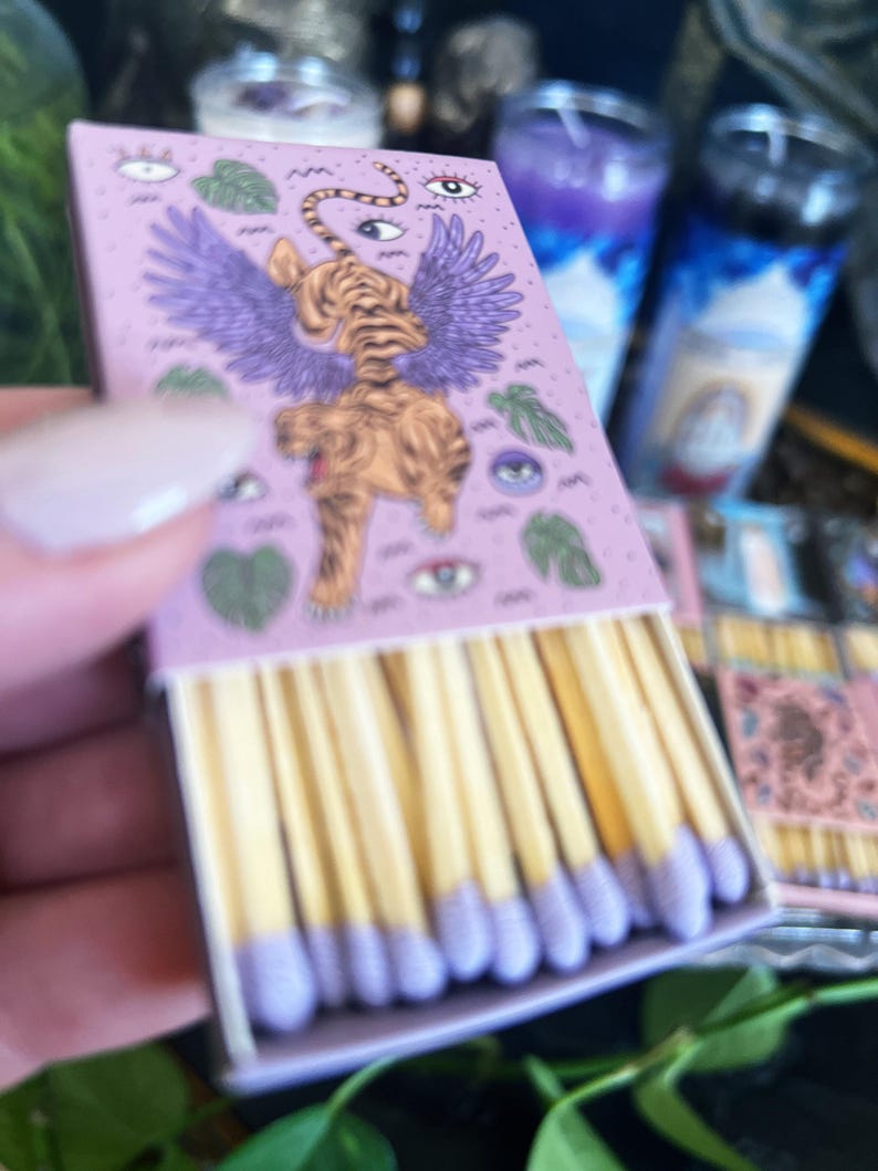 Winged Tiger Matchbook, Tiger With Wings Matches, Collectors Art ...