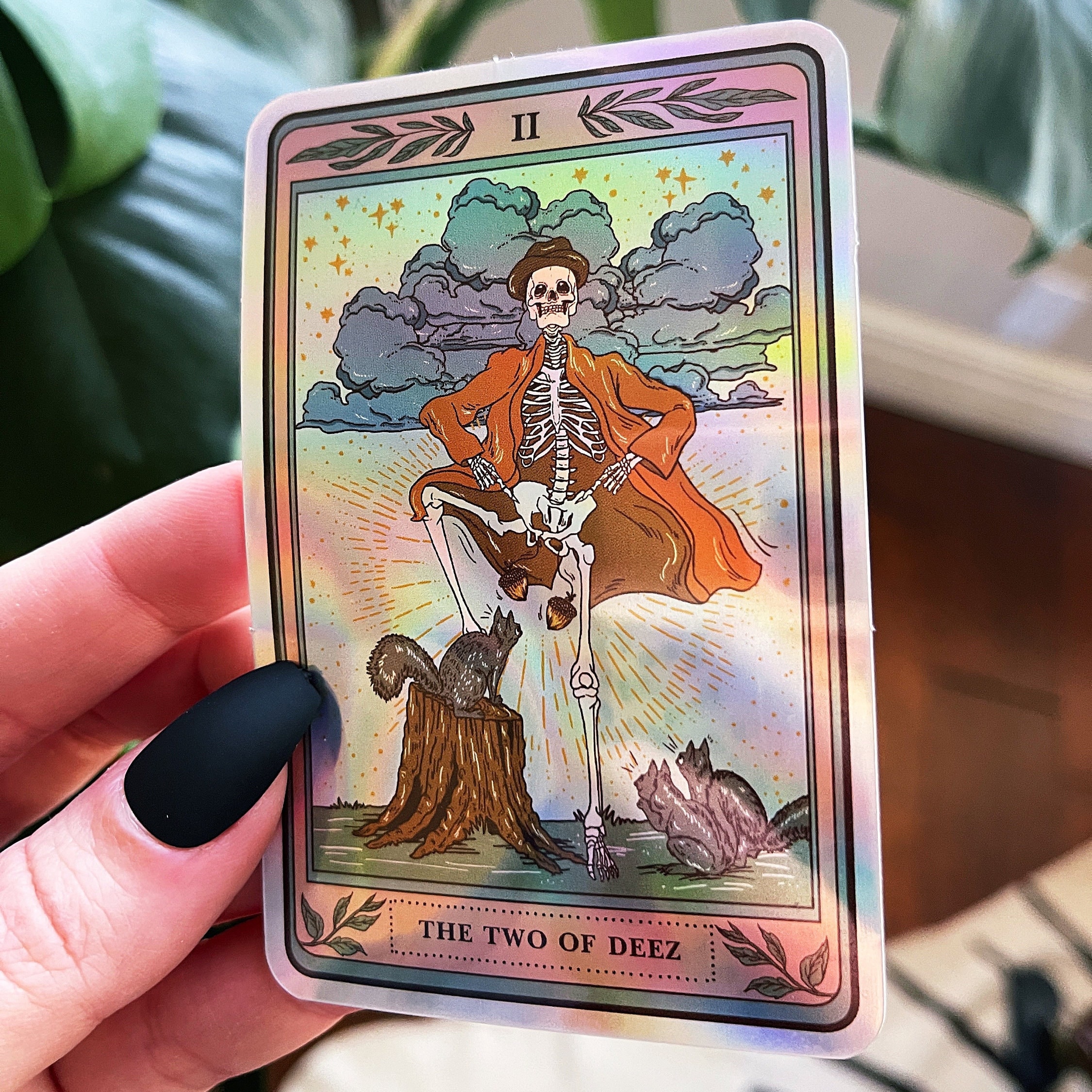 The Two of Deez Tarot Card Holographic Sticker Deez Nuts - Etsy