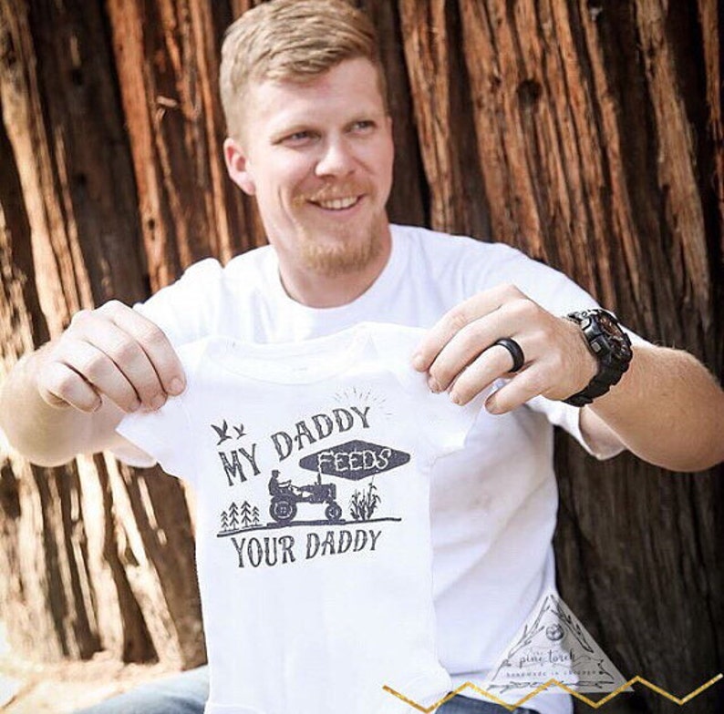 Farmer Bodysuit, My Daddy Feeds Your Daddy, Farm Help Bodysuit, Farmer ...