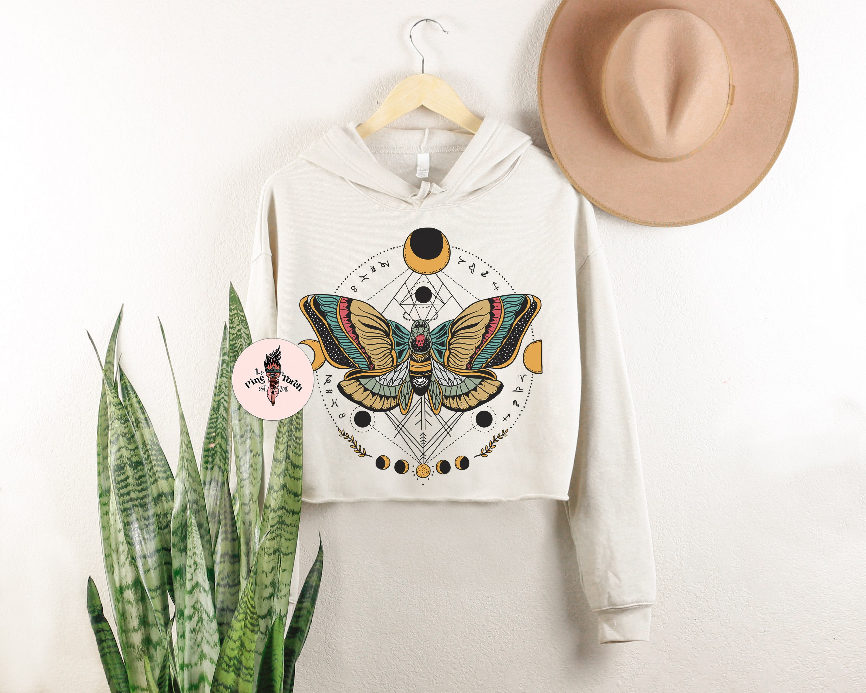 Death Moth Crop Hoodie Witchy Moth Crop Hoodie Moth Mother - Etsy