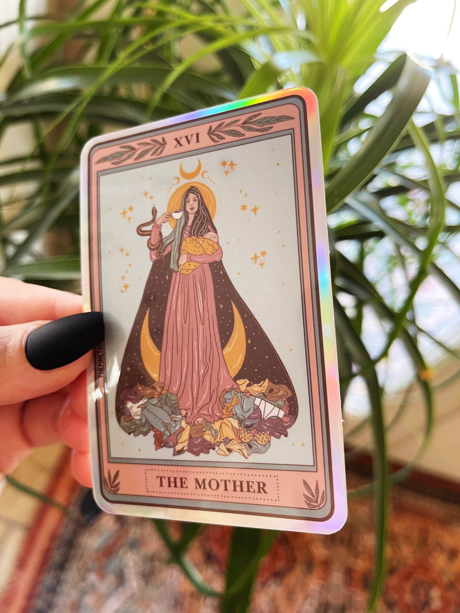 The Mother Tarot Card Holographic Sticker Mom Life Tarot | Etsy