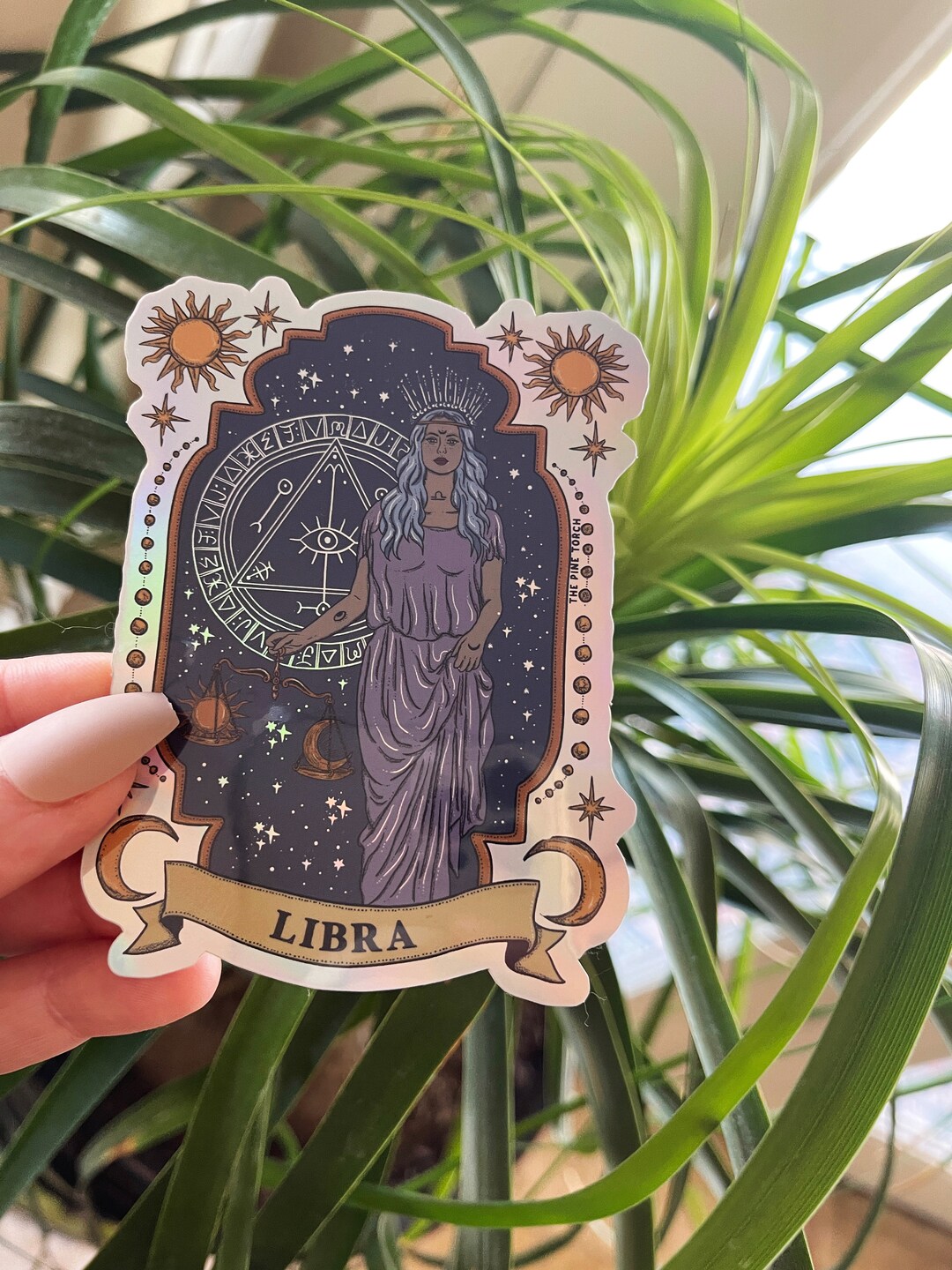 Libra Zodiac Holographic Sticker, Libra Zodiac Sticker, Waterproof ...