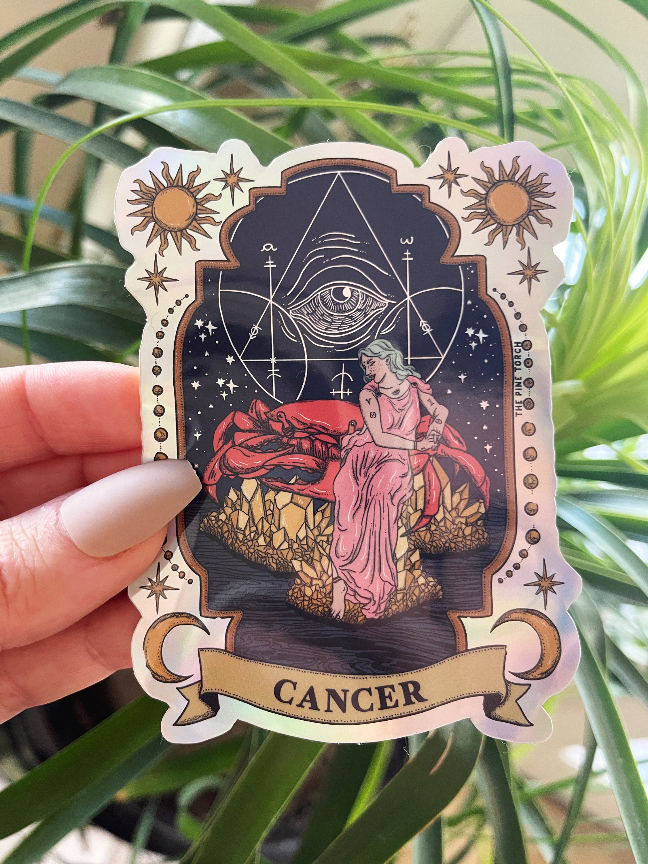 Cancer Zodiac Holographic Sticker Cancer Zodiac Sticker - Etsy