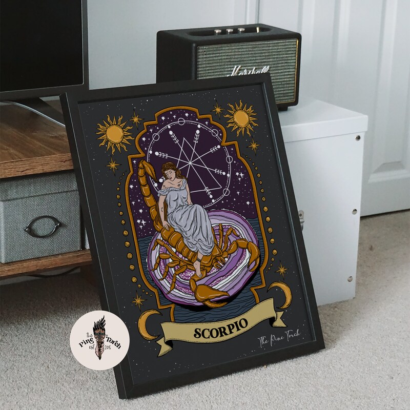 Scorpio Framed Poster - Etsy