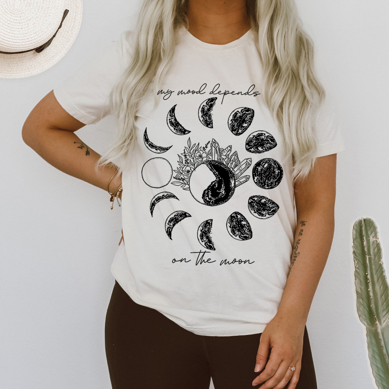 Moon Phase Mood Shirt, Mystical Moon Phase Shirt, Moon Phases Shirt ...