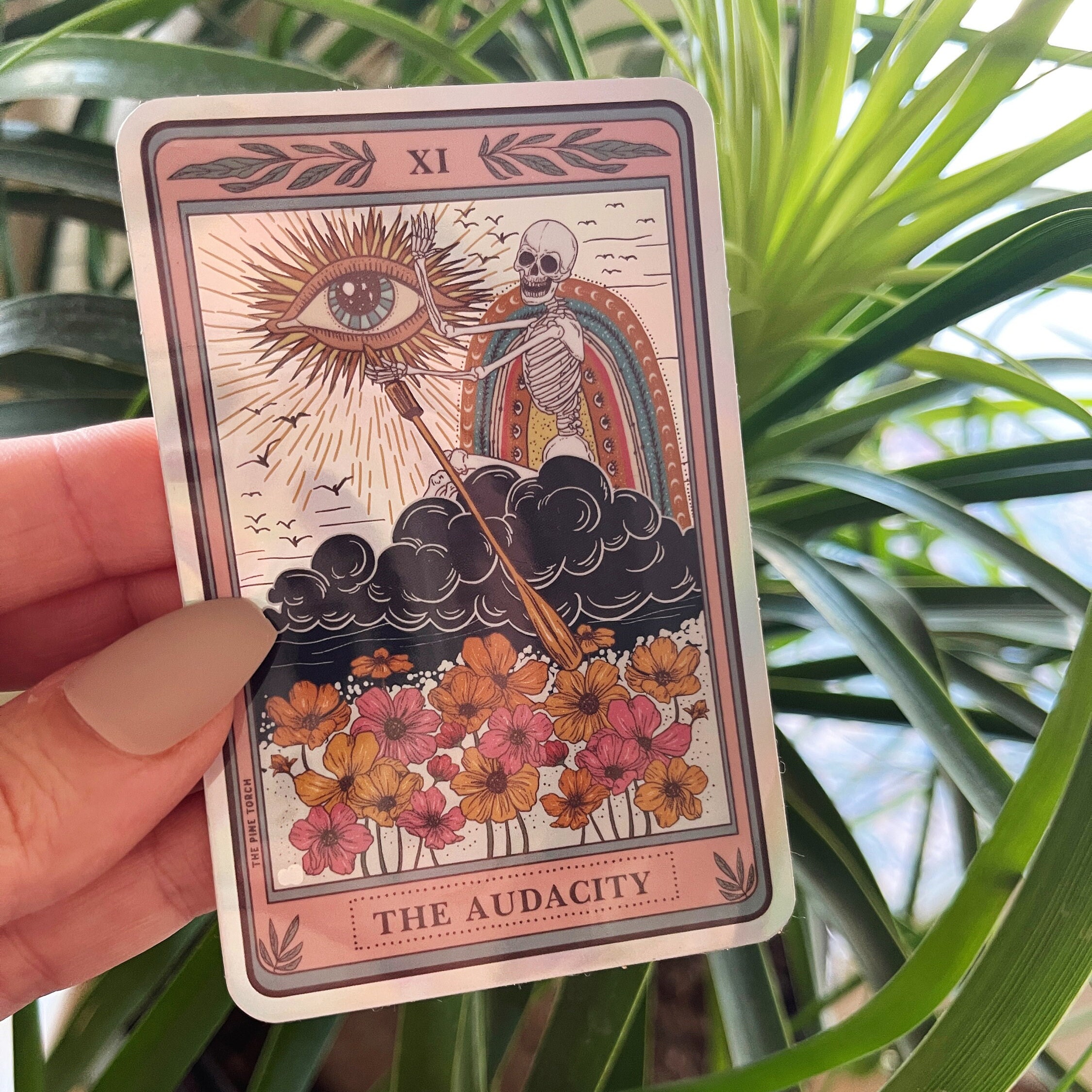 The Audacity Tarot Card Holographic Sticker Audacity Tarot - Etsy