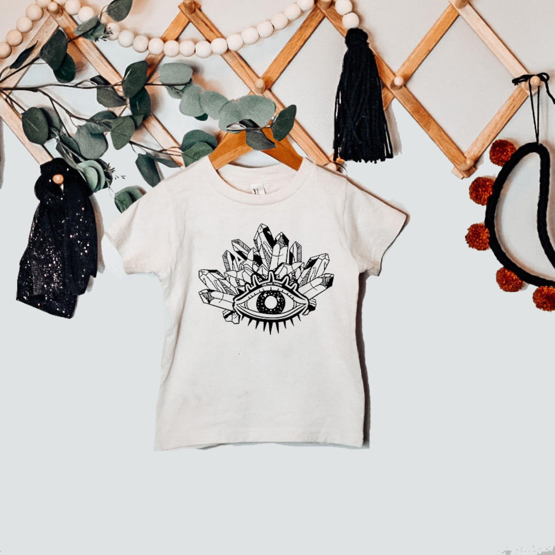 Retro Evil Eye Kids Tee, Mystical Evil Eye Pattern Kids Tee, Evil Eye ...