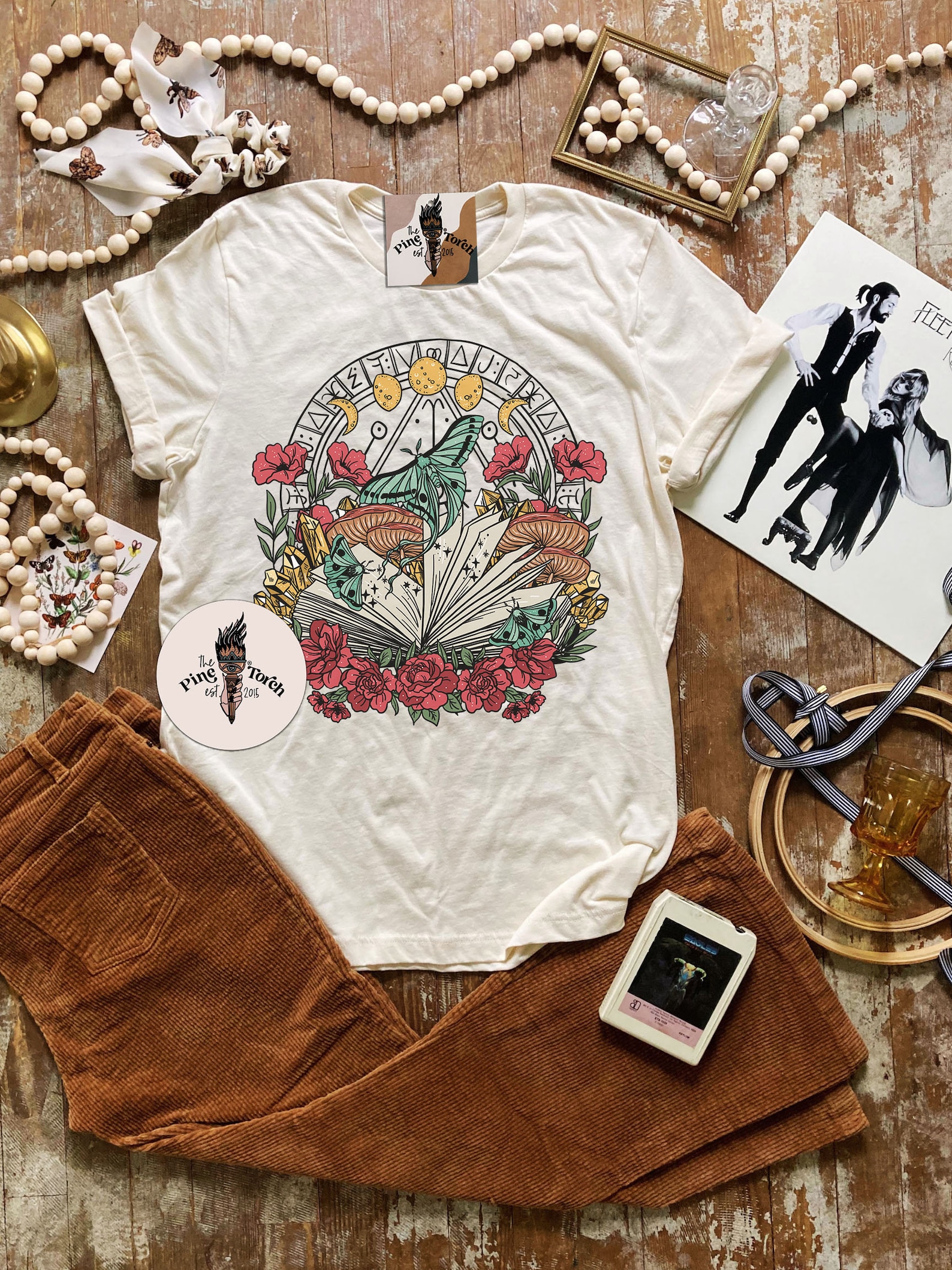 Witchy Book Shirt, Mystical Moth Book Shirt, Reader Librarian Witchy ...
