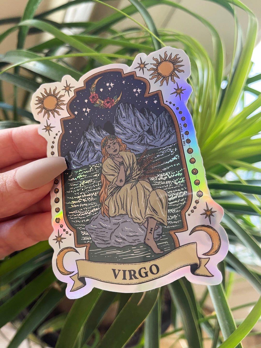 Virgo Zodiac Holographic Sticker, Virgo Zodiac Sticker, Waterproof ...