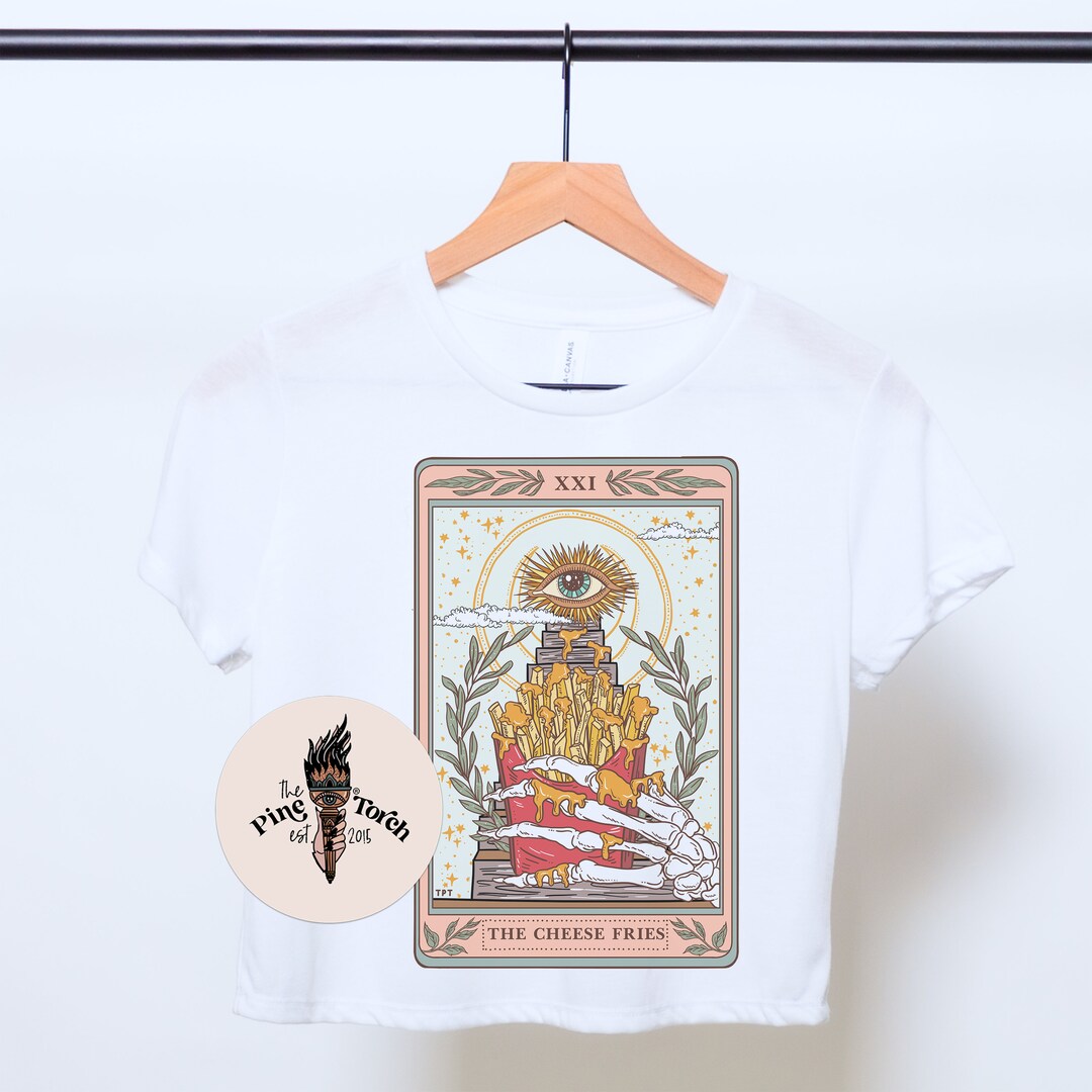 The Cheese Fries Tarot Card Crop Top Tee, the Cheese Fries Crop Top ...