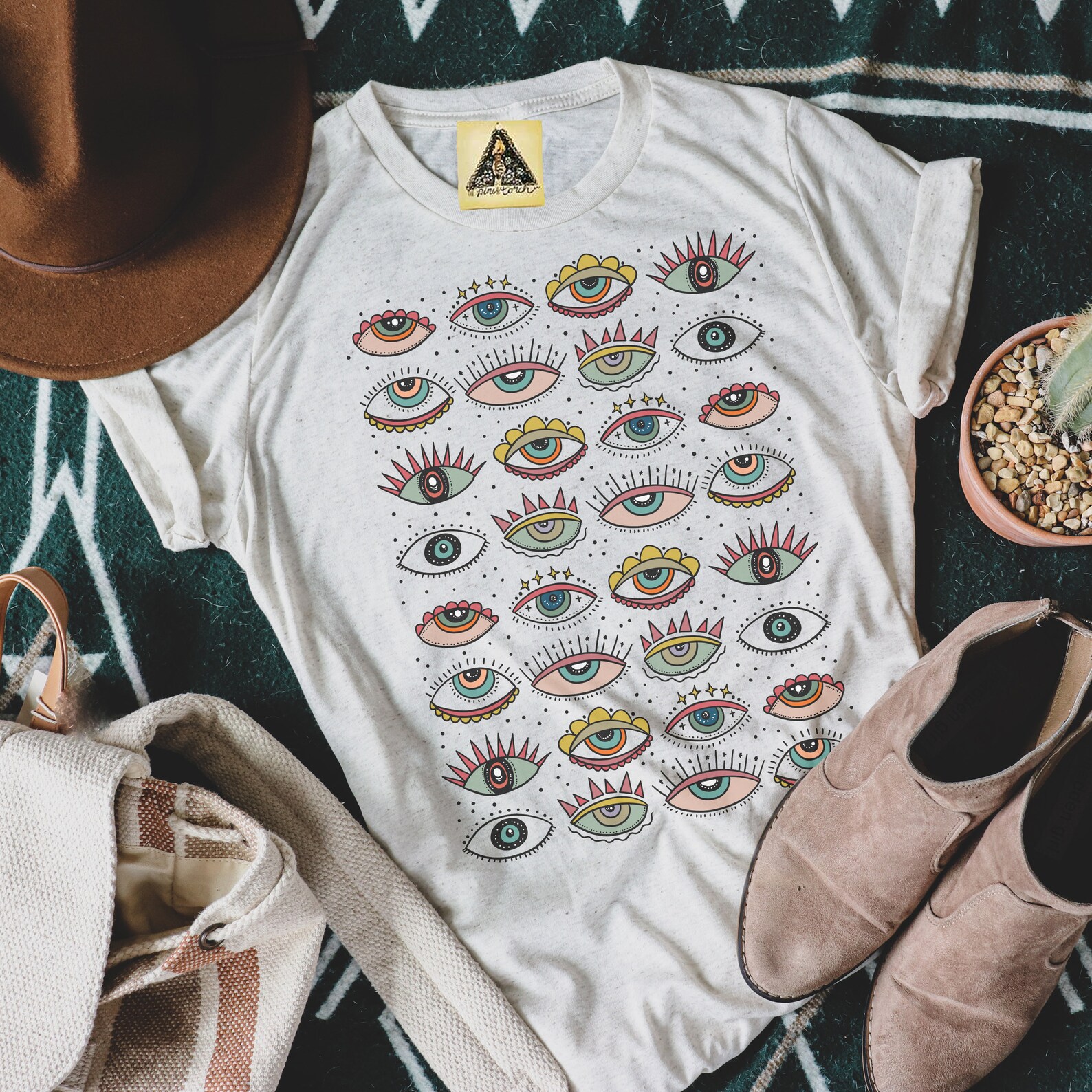 Evil Eye Pattern Shirt Evil Eye Retro Shirt Third Eye - Etsy