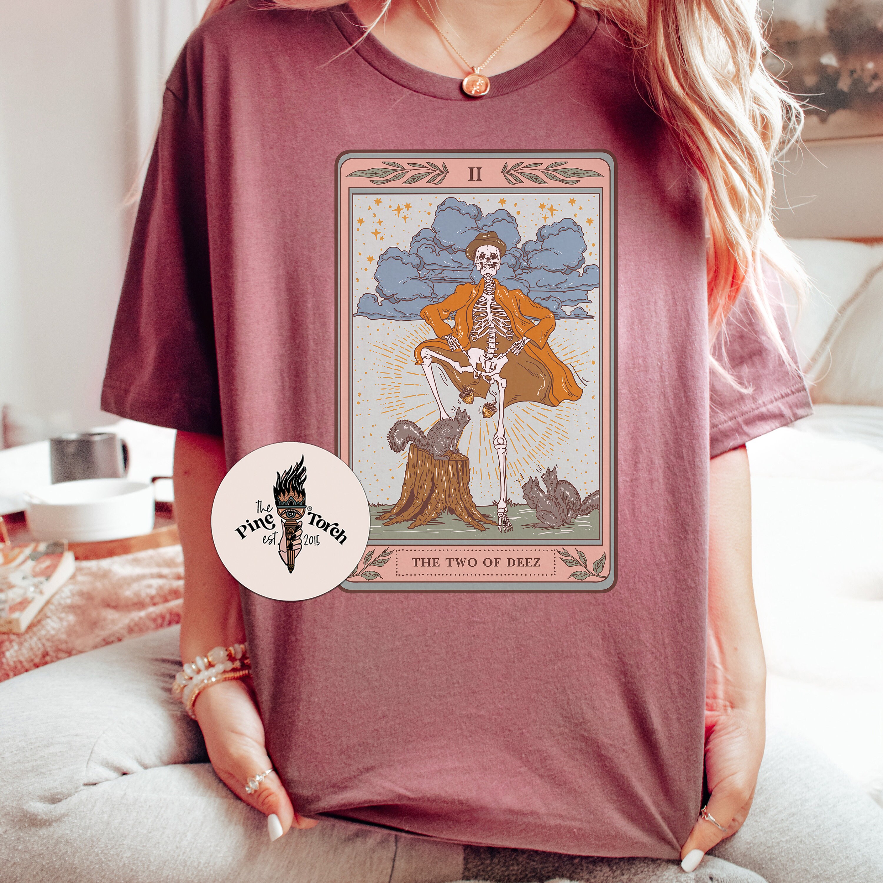 The Two of Deez Tarot Card Shirt Skeleton Deez Nuts Tarot - Etsy