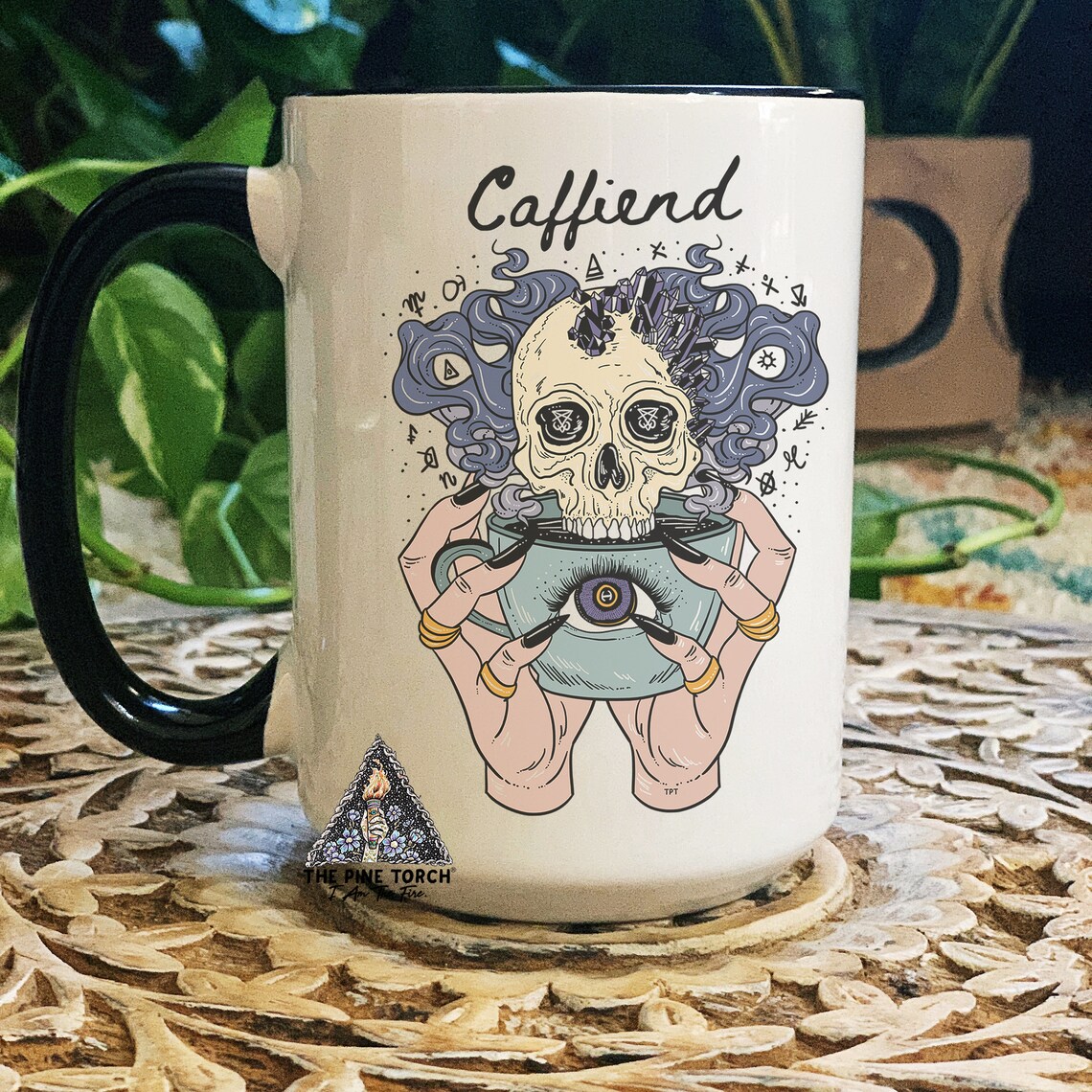 Coffee Fiend Coffee Skeleton Mug, Witchy Coffee Skeleton Mug, Witchy ...