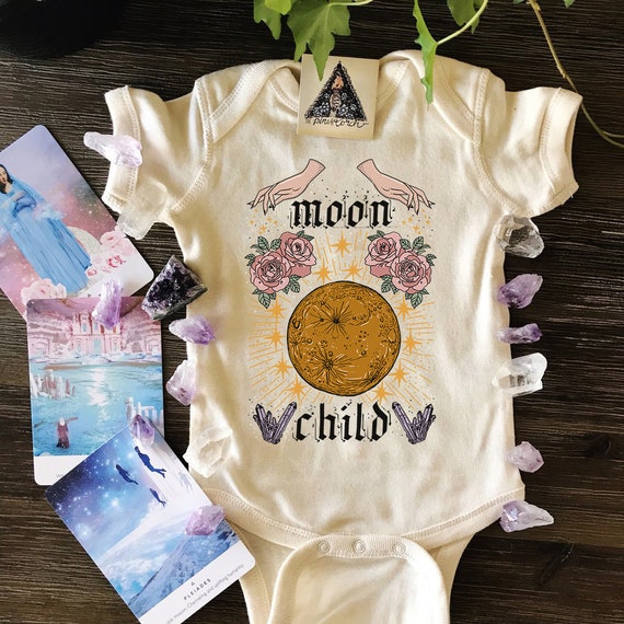 Moon Child Moon Child Bodysuit Moon Child Baby Shirt Floral - Etsy