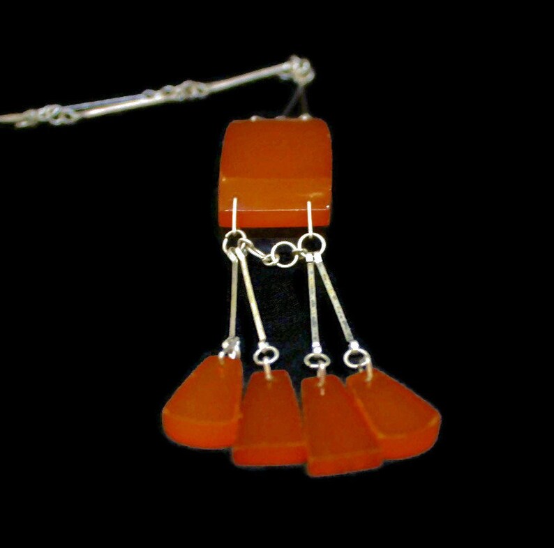 Geometric Butterscotch Natural Pressed Resin Dangle Pendant - Etsy