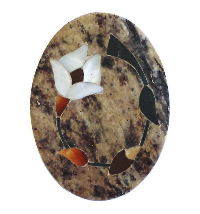 Fetco Granite Ring Box Flower Design in Mother of Pearl and - Etsy