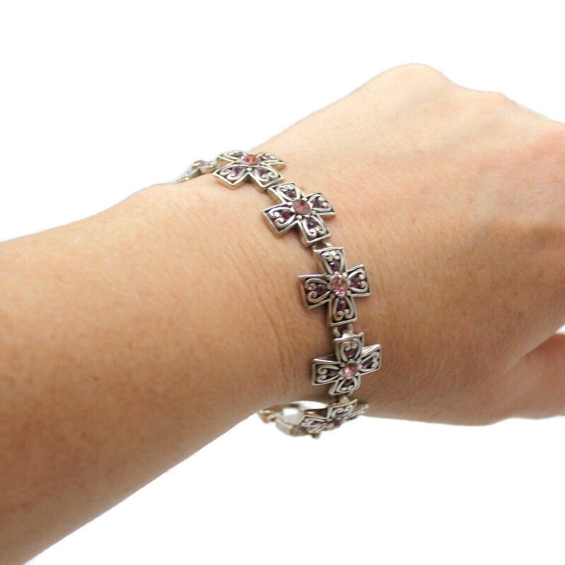 Premier Designs Marissa Cross Bracelet Silver Tone With Light - Etsy
