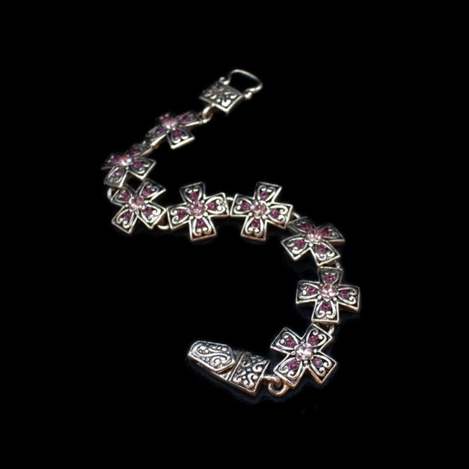 Premier Designs Marissa Cross Bracelet Silver Tone With Light - Etsy