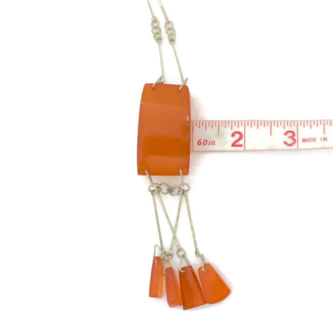 Geometric Butterscotch Natural Pressed Resin Dangle Pendant - Etsy
