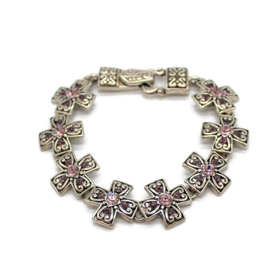 Premier Designs Marissa Cross Bracelet Silver Tone With Light - Etsy