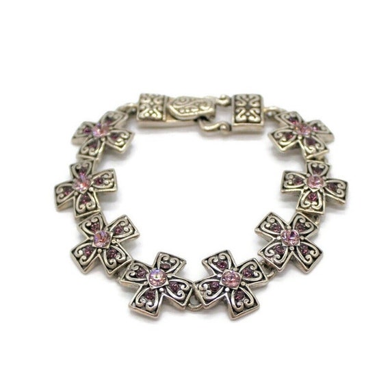 Premier Designs Marissa Cross Bracelet Silver Tone With Light - Etsy