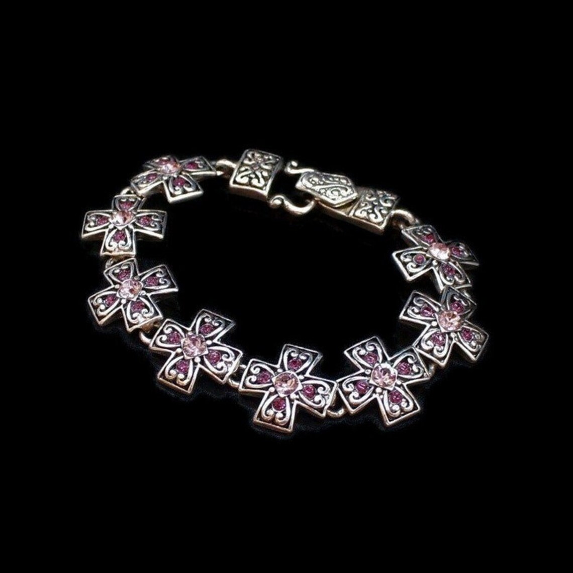 Premier Designs Marissa Cross Bracelet Silver Tone With Light - Etsy