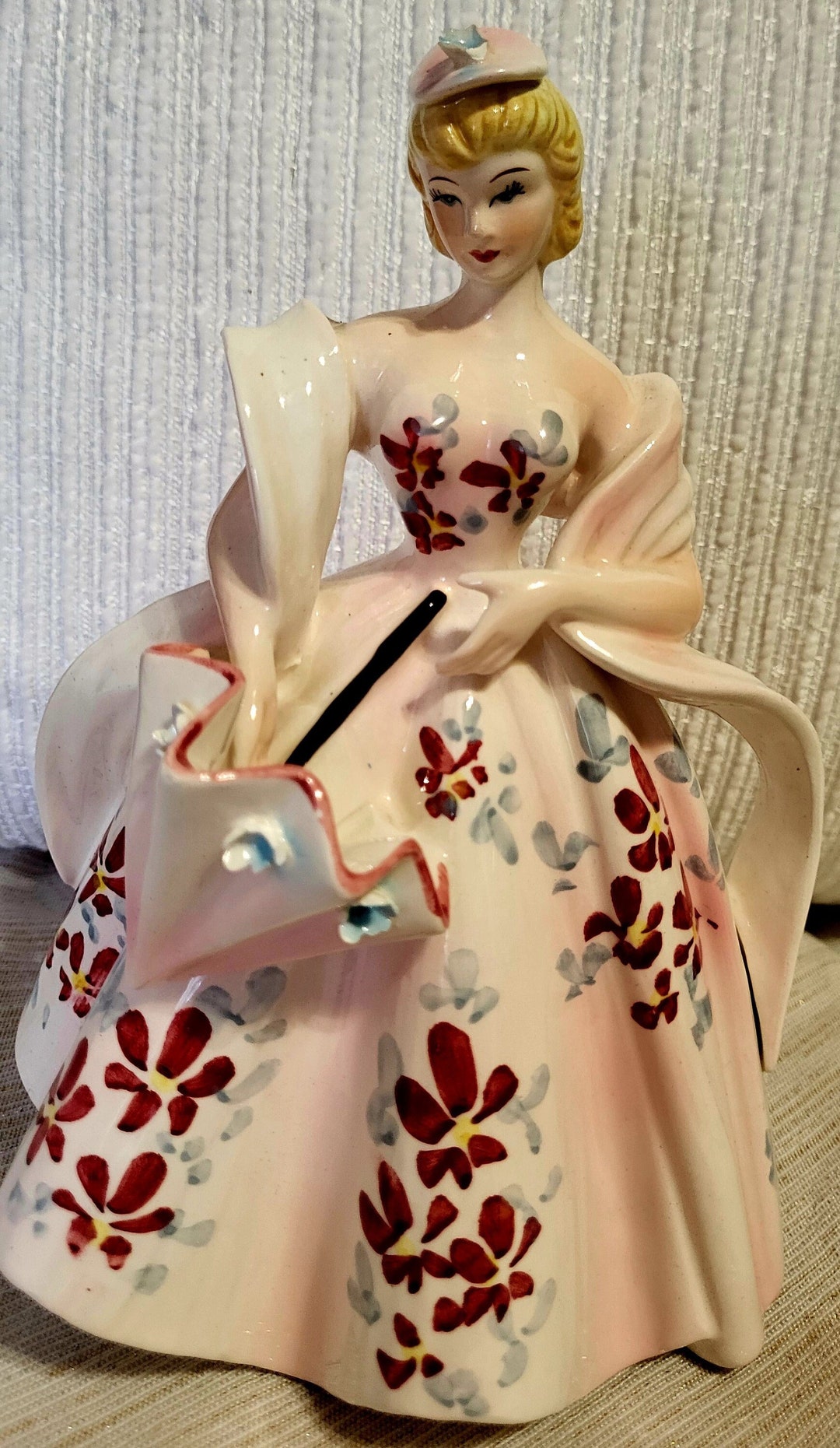 Vintage Lefton 1887 Lady With Umbrella - Etsy