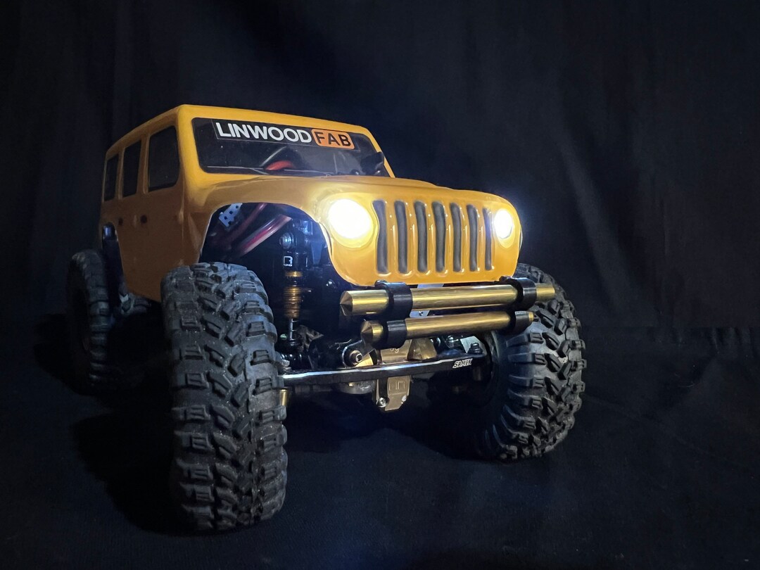 SCX24 Jeep Wrangler / Gladiator Extreme Push Bar Bumper Headlight ...