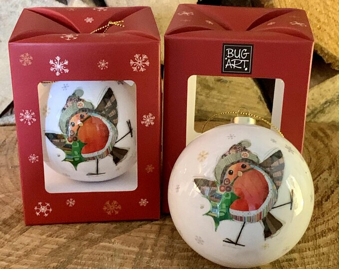 Pair of Robin Baubles - Etsy UK