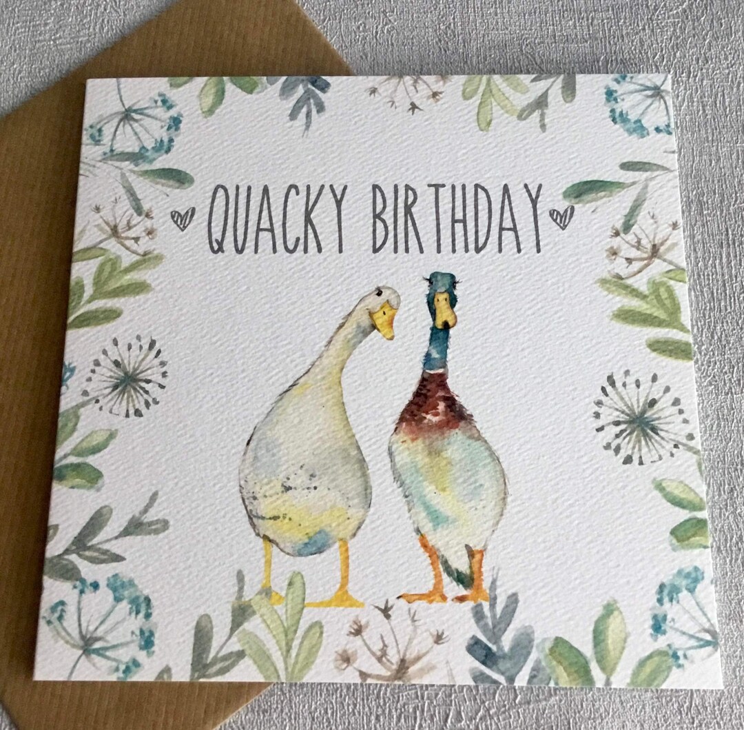 Ducks Birthday Blank Greetings Card - Etsy