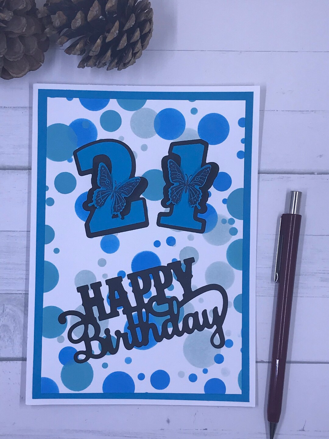 Happy 21 Birthday Card and Envelope - Etsy