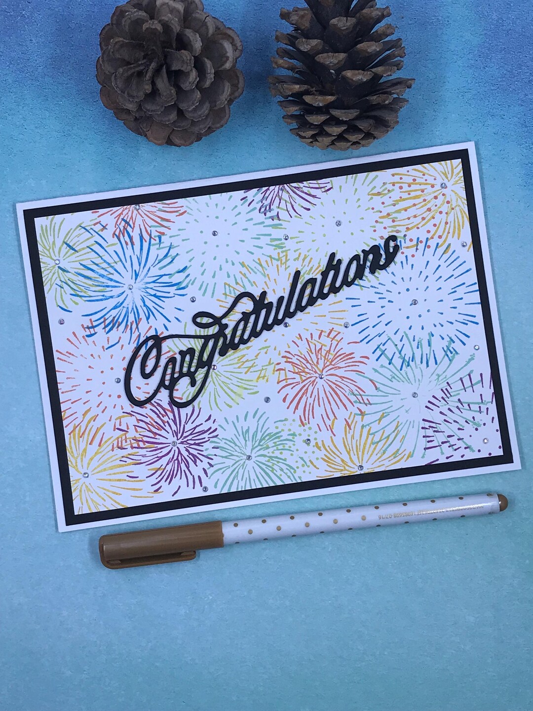 Congratulations Cards/celebration Cards/fireworks Card/greeting Cards ...