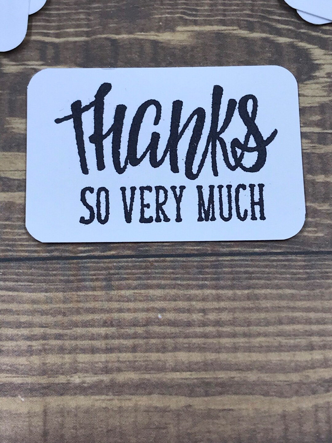 Thanks so Very Much Card Sentiments/card Supplies/card Making/diy Card ...