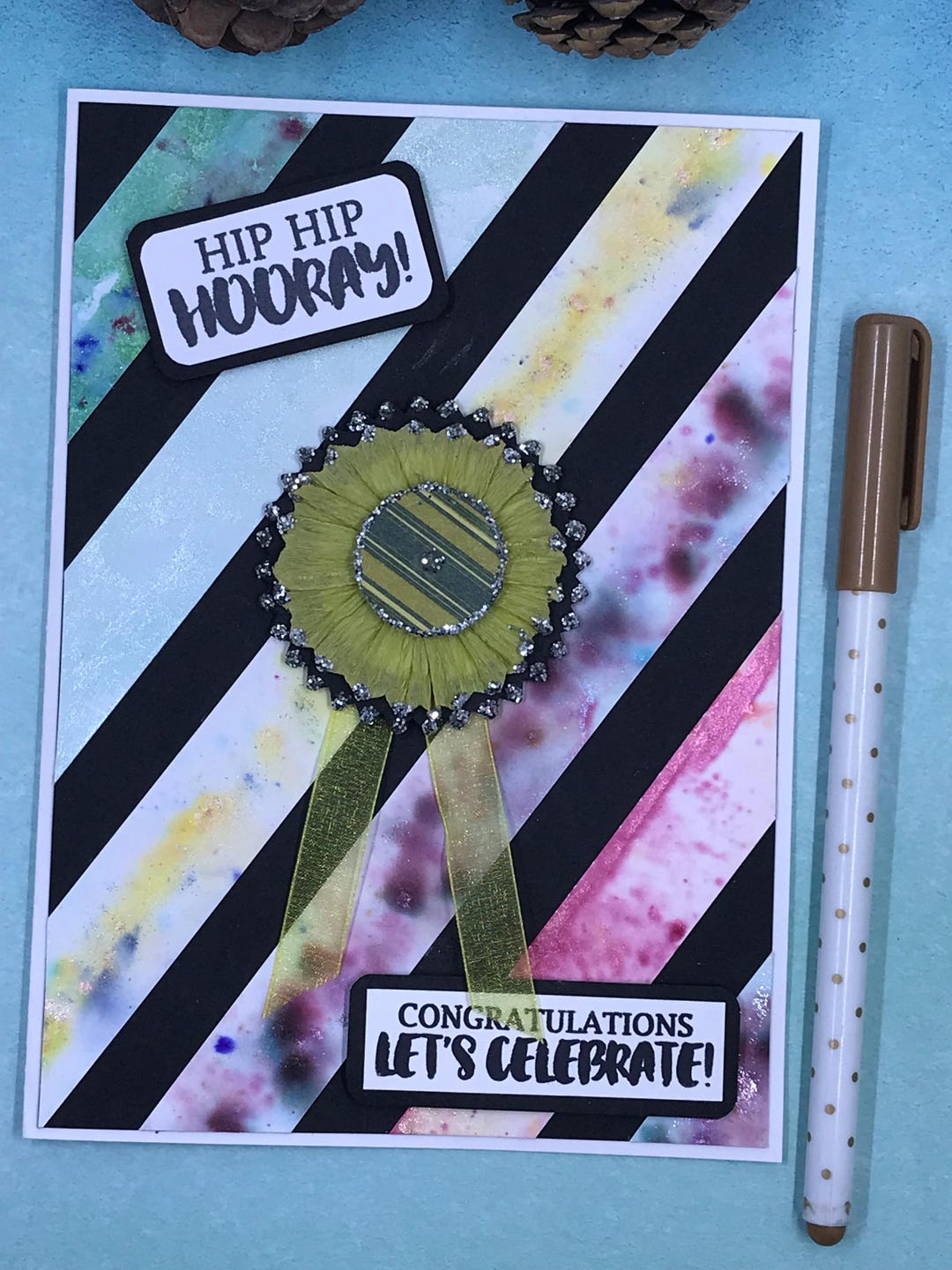 Congratulations Card/hip Hip Hooray Card/let's Celebrate Card/greeting ...