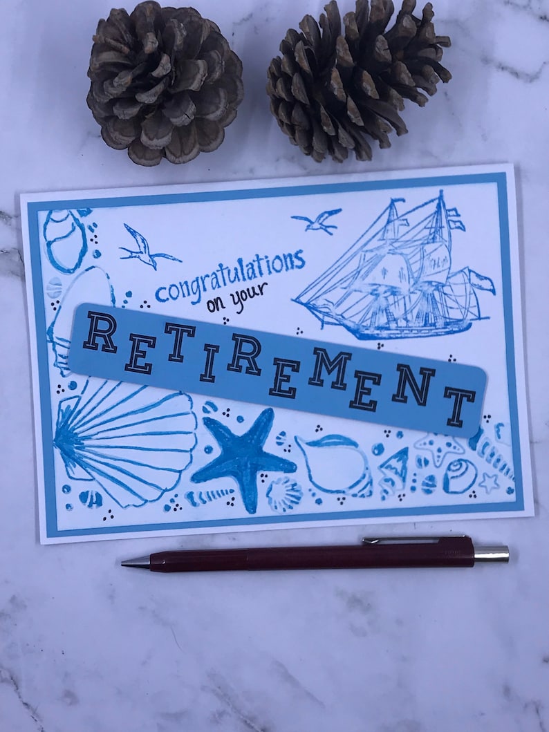 Congratulations on Your Retirement Seashell Card - Etsy