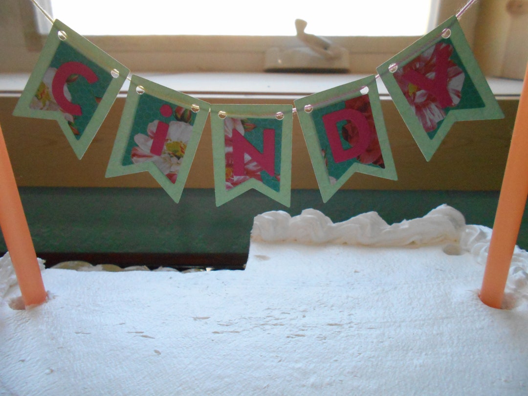 Cindy/banner/bunting/cake Topper/sign/flag/garland/birthday Decor/table ...