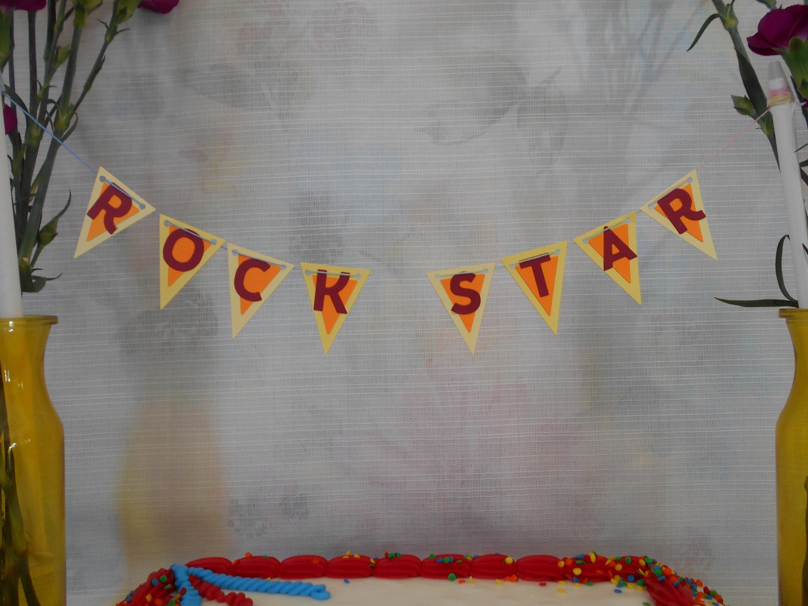 Rock Star Cake Topper/cake Banner/cake Bunting/rock Star Cake Decor ...